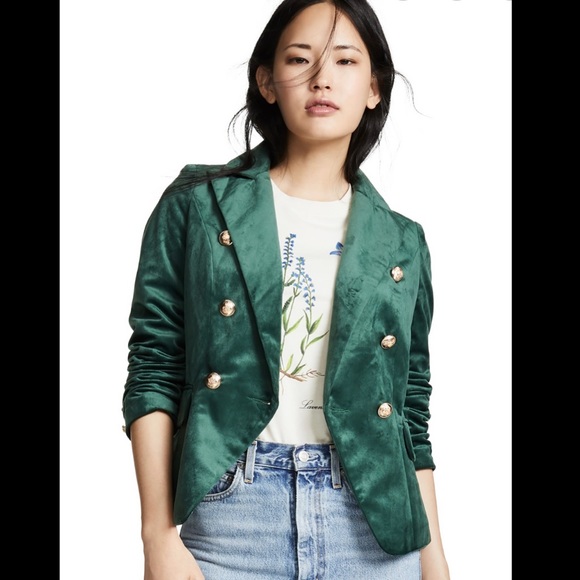 Lioness | Jackets & Coats | Emerald Green Military Style Blazer Lioness ...
